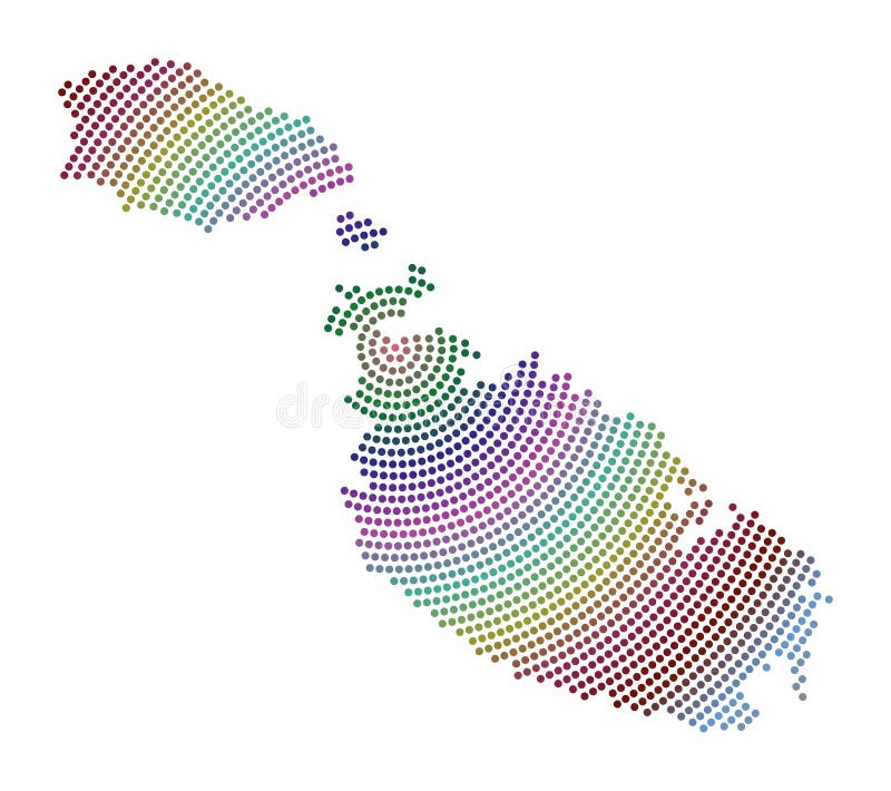 Malta dotted map. stock vector. Illustration of continent - 268055103
