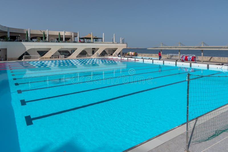 Open Air Swimming Pool St Pauls Bay Malta Stock Image - Image of sicily ...