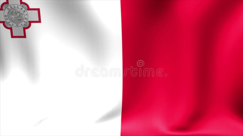 Malta Flag. Background Seamless Looping Animation. 4K High Definition ...