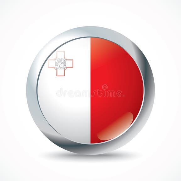 Malta flag button stock vector. Illustration of malta - 125166201