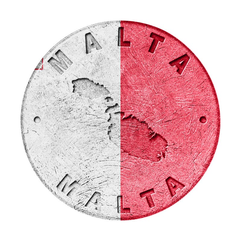 Malta Flag Button with Map stock illustration. Illustration of ...