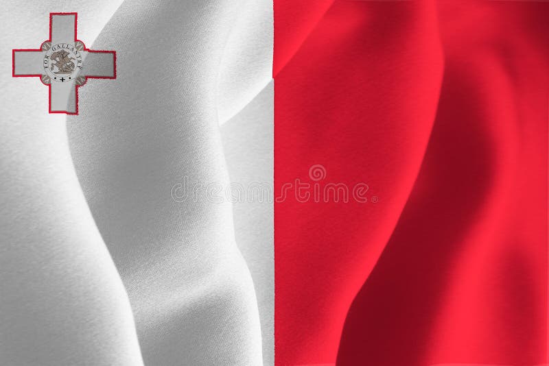 Malta flag design 2 stock illustration. Illustration of closeup - 256006999