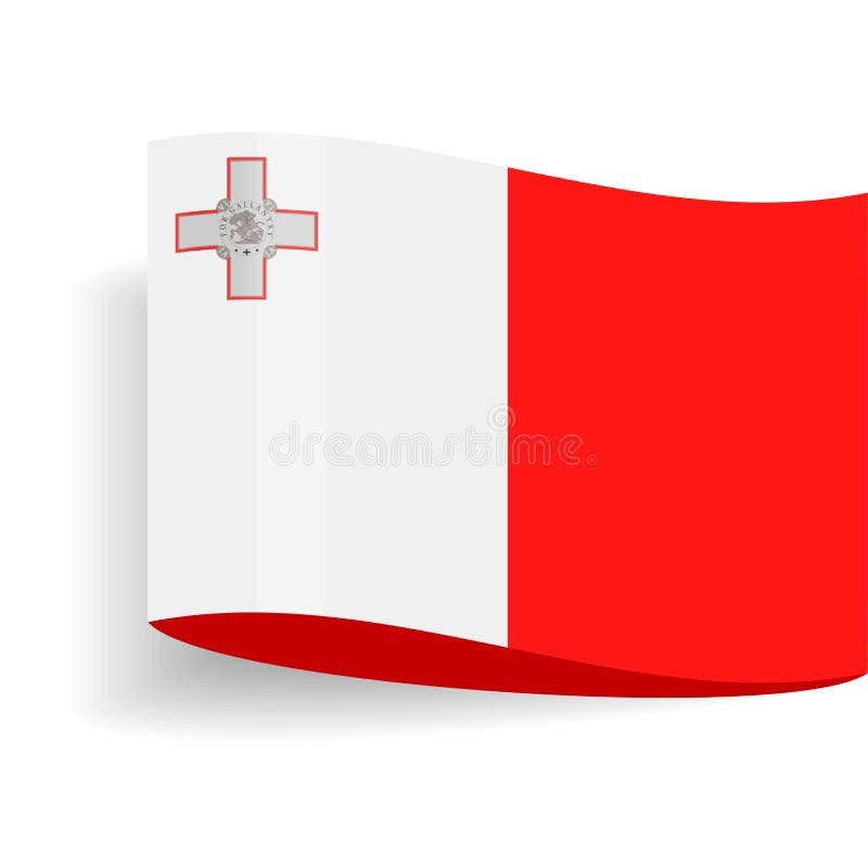 Malta Flag Vector Label Tag Icon Stock Illustration - Illustration of ...