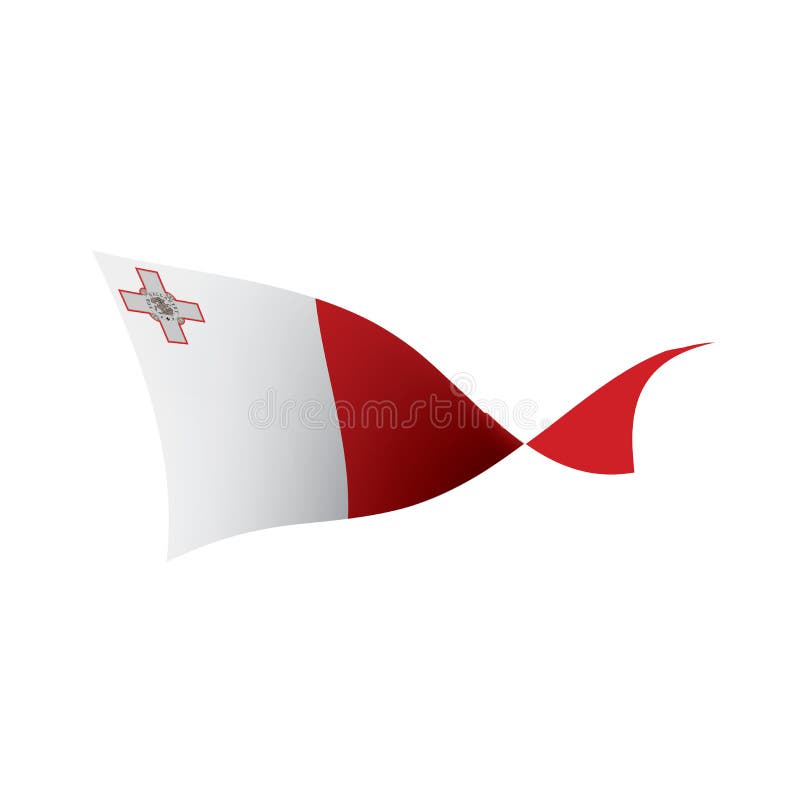 Malta Flag, Vector Illustration Stock Illustration - Illustration of ...