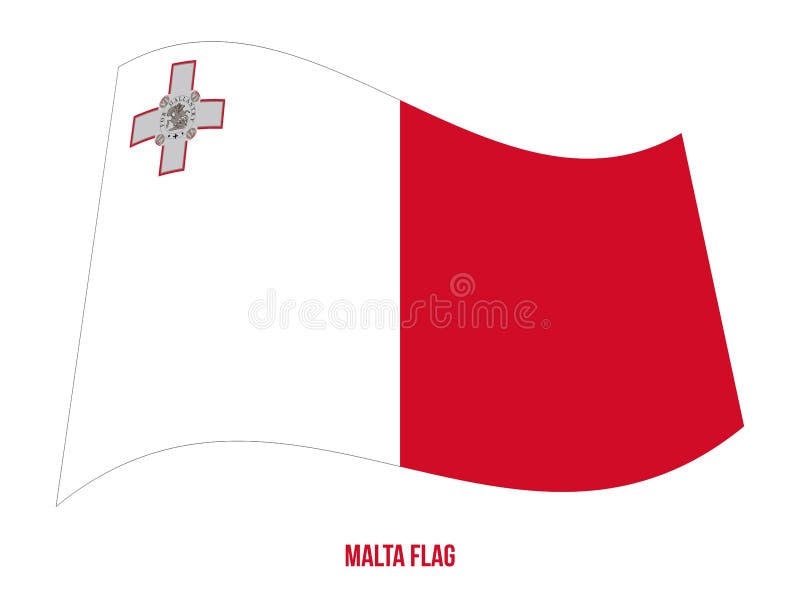 Malta Flag Vector Illustration On White Background Malta National Flag