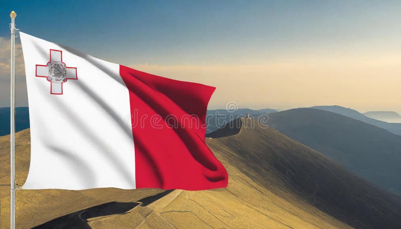 Flag of Malta stock illustration. Illustration of ensign - 307762460