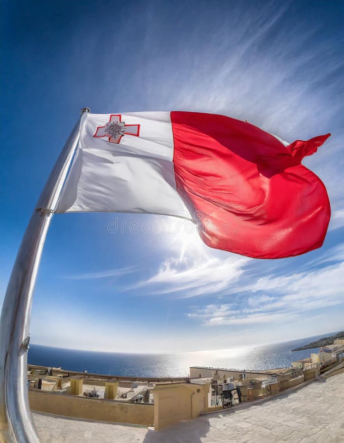 Flag of Malta stock illustration. Illustration of ensign - 307766021