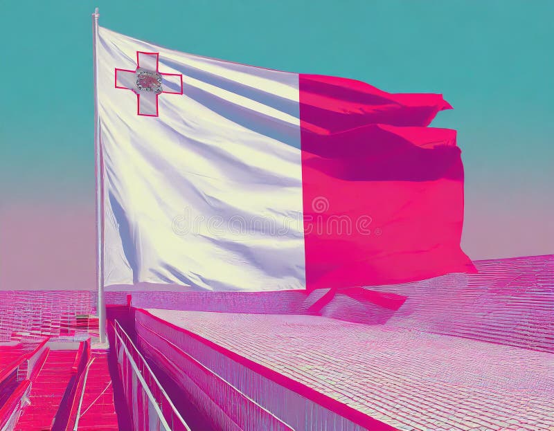 Flag of Malta stock illustration. Illustration of ensign - 307772966