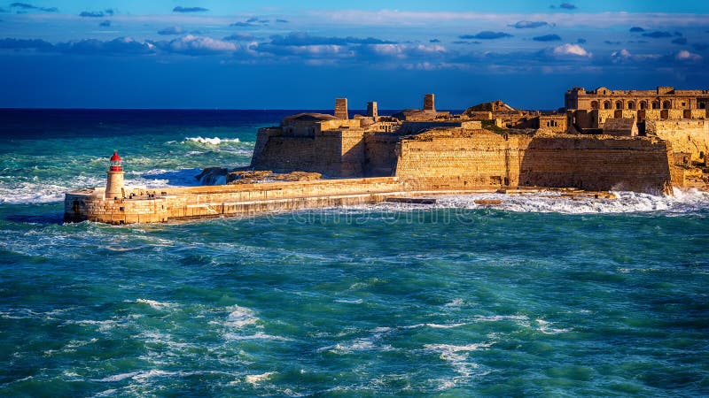 Malta: Fort Ricasoli stock photo. Image of attraction - 107166734