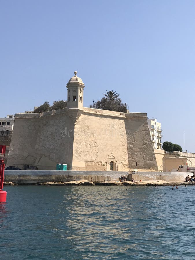 Malta Fort st Angelo stock image. Image of majestic - 115482149