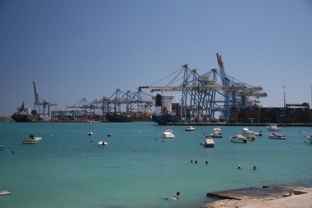 The Malta Freeport stock image. Image of freeport, hull - 7224771