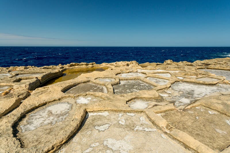 Malta, Gozo salt pans stock photo. Image of malta, pools - 137992048