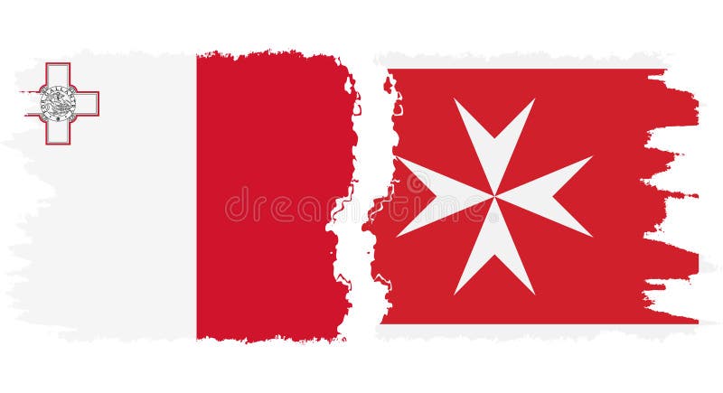 Malta and Malta Grunge Flags Connection Vector Stock Vector ...