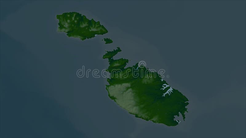 Malta Highlighted. Physical Stock Illustration - Illustration of ocean ...
