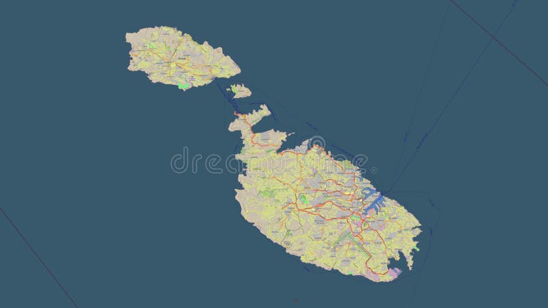 Malta Highlighted. Topo Standard Stock Illustration - Illustration of ...