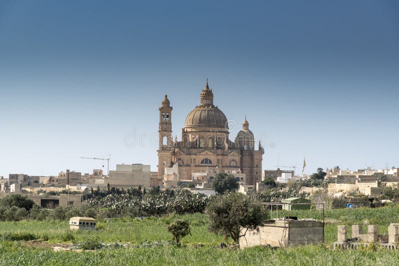 Catholic Church on Gozo Malta. Stock Photo - Image of shows, paths ...