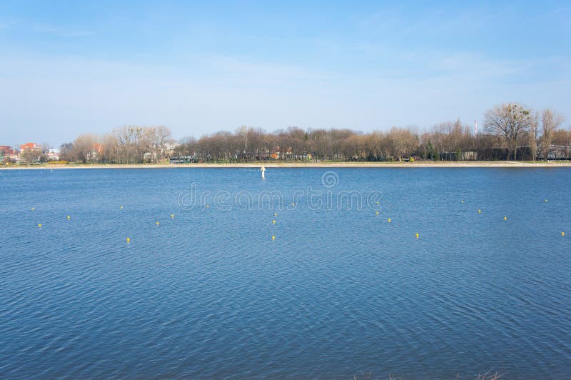 Of Malta Lake with Trees in the Background in Poznan, Poland Stock ...