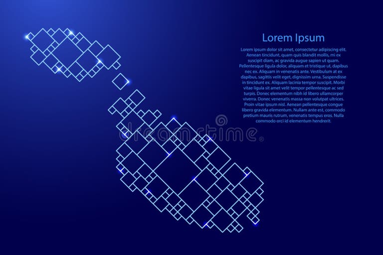 Malta Map from Blue Pattern from a Grid of Squares of Different Sizes ...