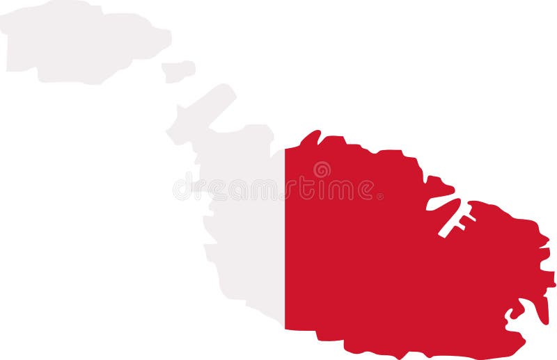 Malta map with flag stock vector. Illustration of cartography - 107180161