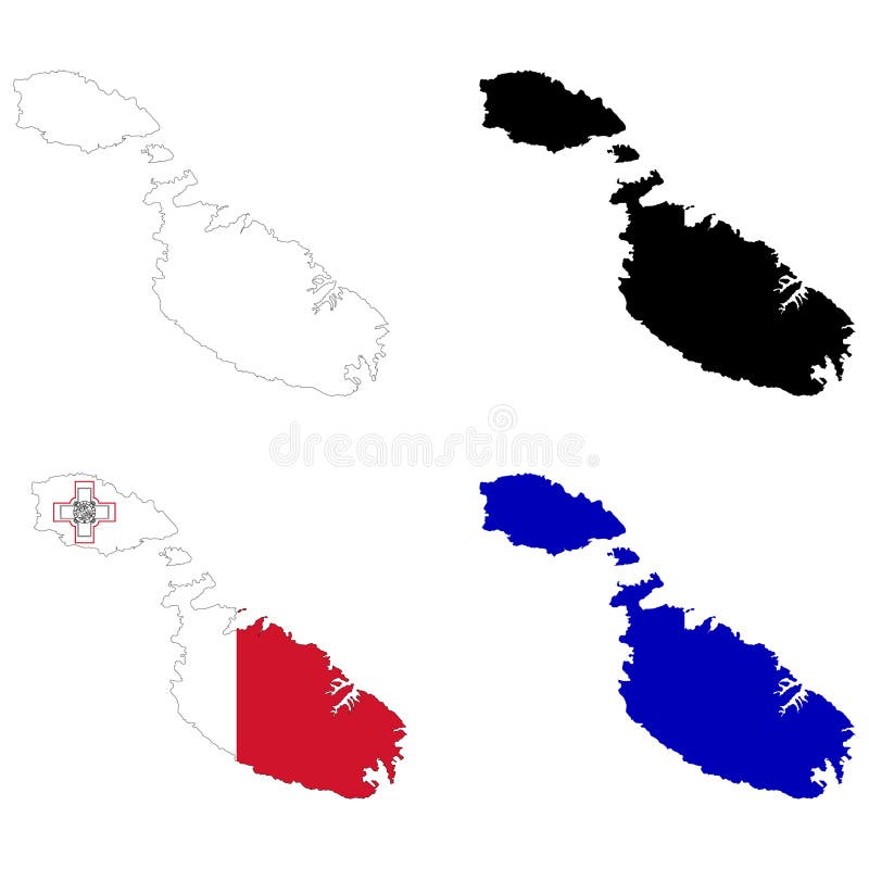 Malta Map Icon. Malta Map Clipart. Malta Flag Map Sign. Malta Outline ...