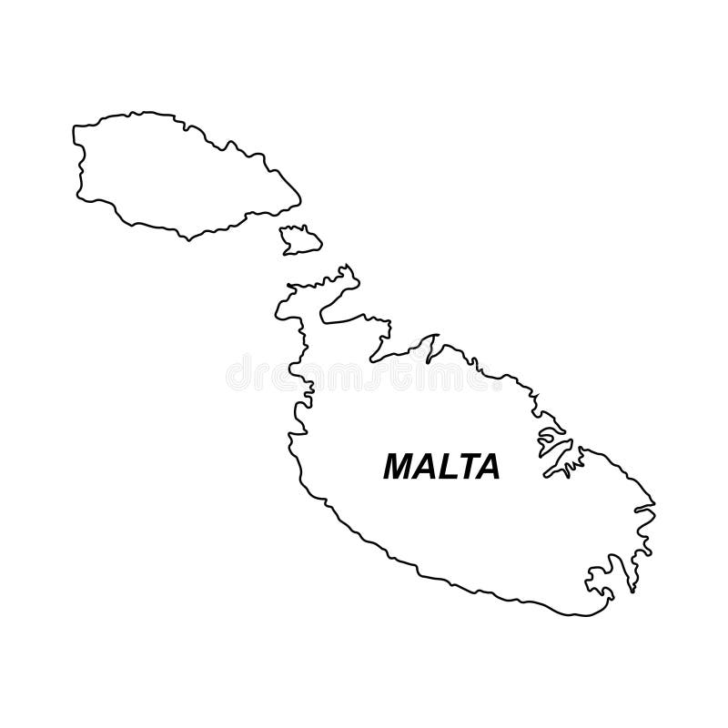 Malta map icon design stock vector. Illustration of illustrated - 328055936