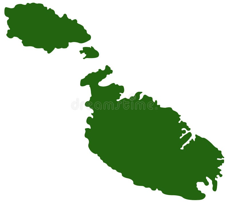 Malta Map - Island Country in Southern Europe Stock Vector ...
