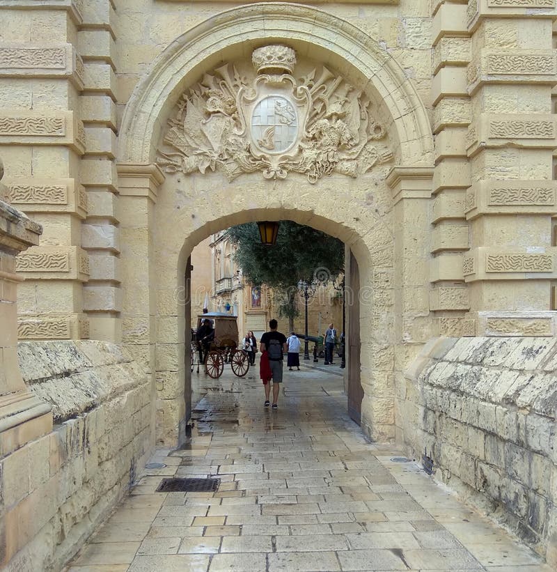 Malta, Mdina, Mdina Gate editorial photo. Image of estate - 264760696