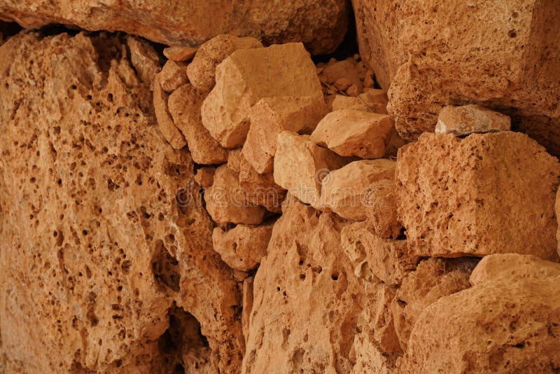 Malta Megalitic Temple Archeological Site Stock Photo - Image of ...