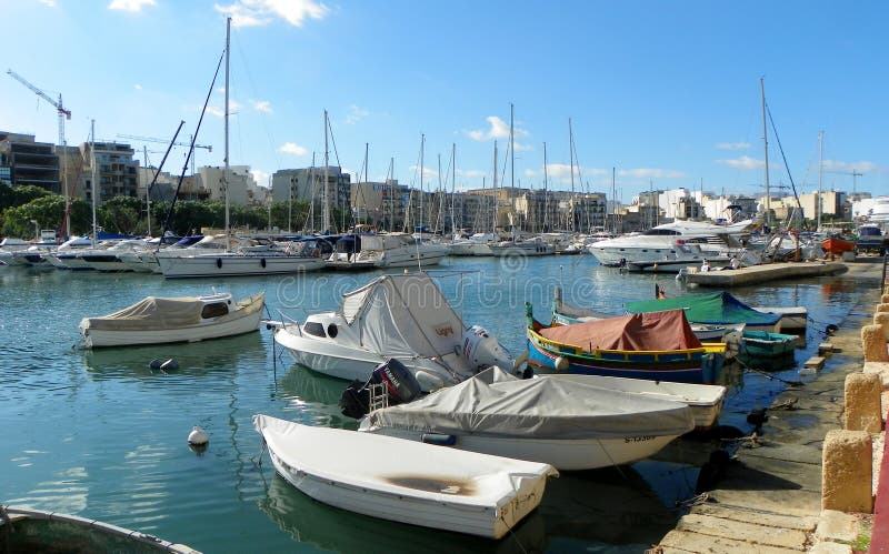 Malta, Msida, Msida Yacht Marina Stock Photo - Image of blue, vacation ...
