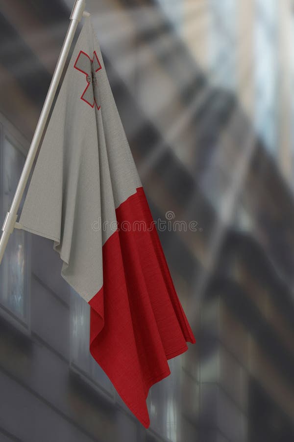 Malta National Flag. Render 3D Stock Illustration - Illustration of ...