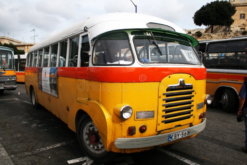 Malta old bus editorial image. Image of island, malta - 79516230