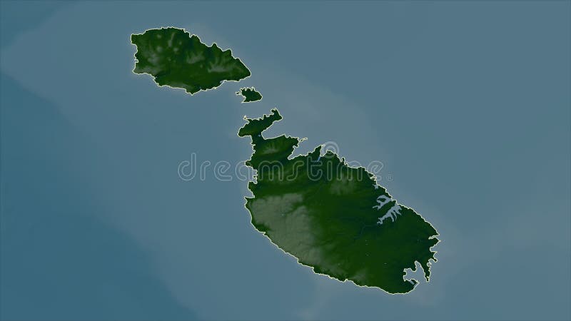 Malta outlined. Physical stock illustration. Illustration of stroke ...