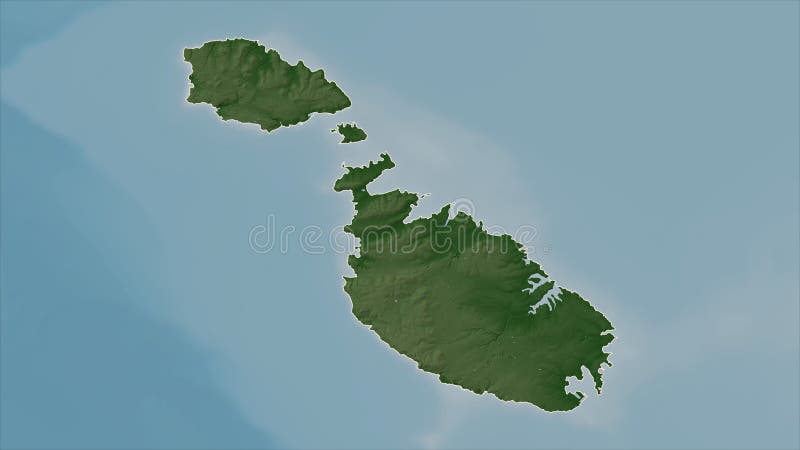 Malta outlined. Pale stock illustration. Illustration of world - 304091753
