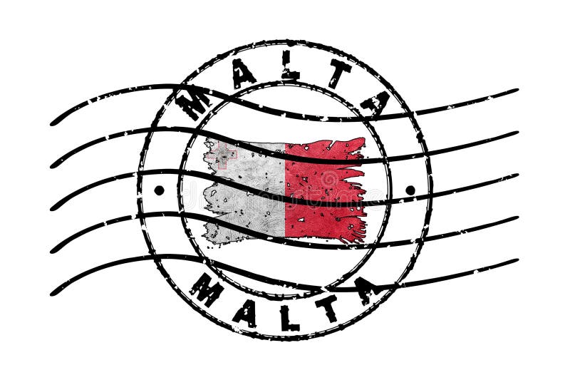 Malta Passport Stamp Flag Travel Document Stock Illustration ...