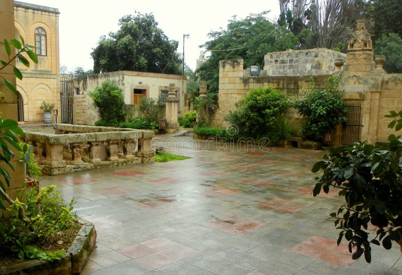 Malta, Rabat, St. Agatha S Historical Complex and Catacombs, Courtyard ...