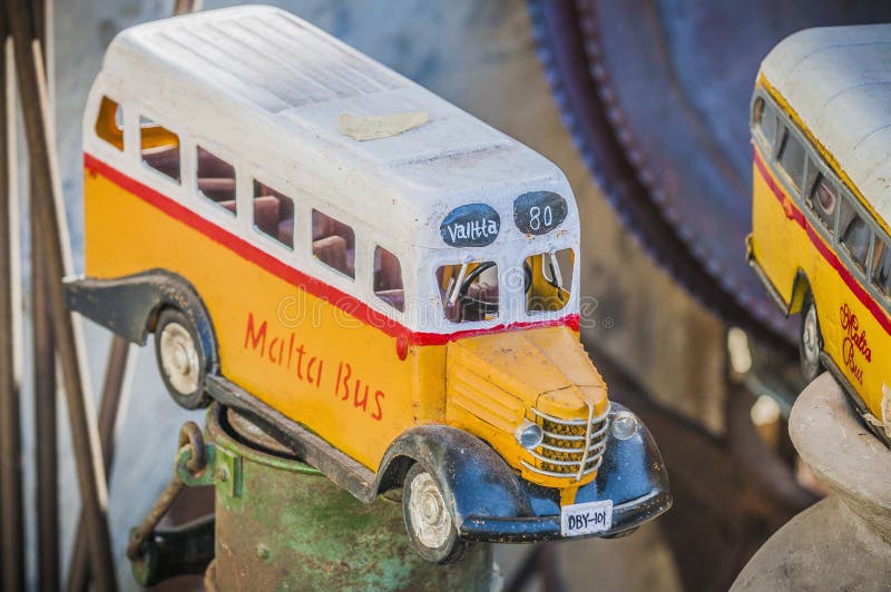 Malta S Colourful Buses in Gozo Stock Photo - Image of antique, history ...