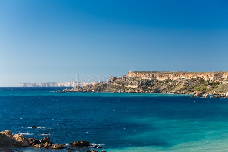 Malta s seascape stock image. Image of scenery, surf - 29370617
