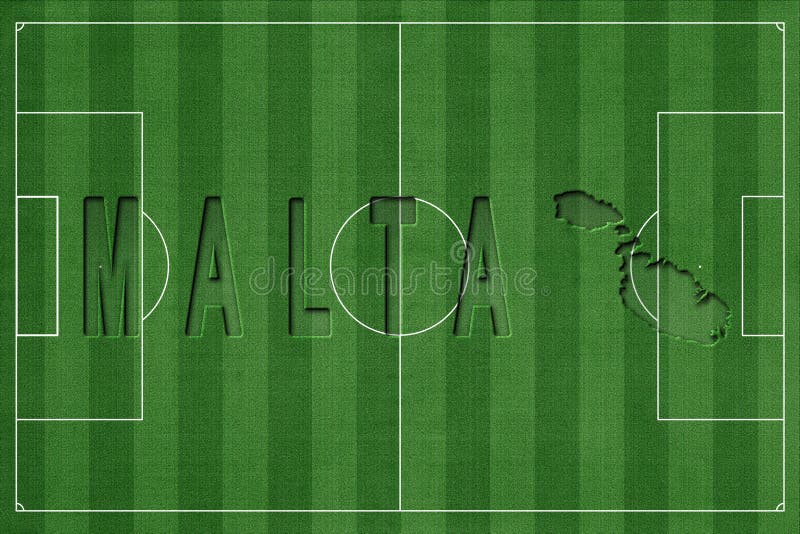 Malta on Soccer Field, National Team Stock Illustration - Illustration ...