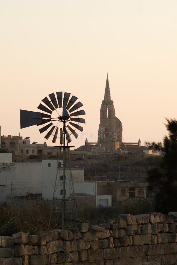 Not so Windy Windmill Malta Stock Image - Image of perfect, windy ...