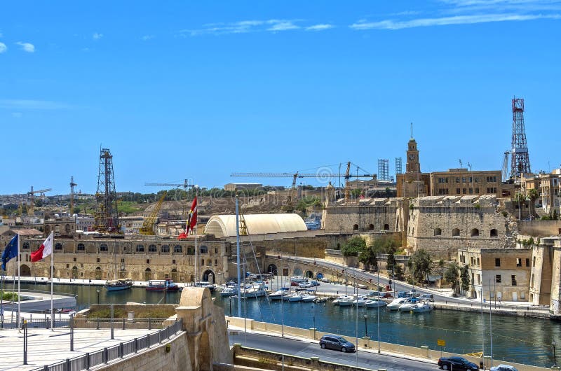 Malta - Three Cities editorial stock image. Image of tourism - 64790219