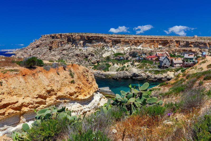 Malta. Typical Coastline Landscape. Stock Photo - Image of rocks ...