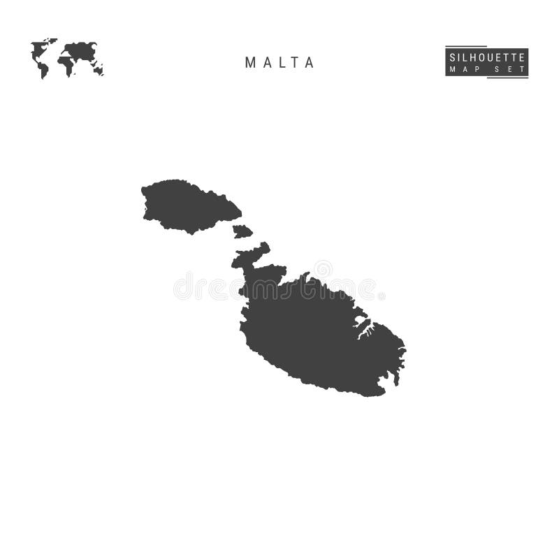 Blank Map Malta. High Quality Map of Malta with Provinces on ...