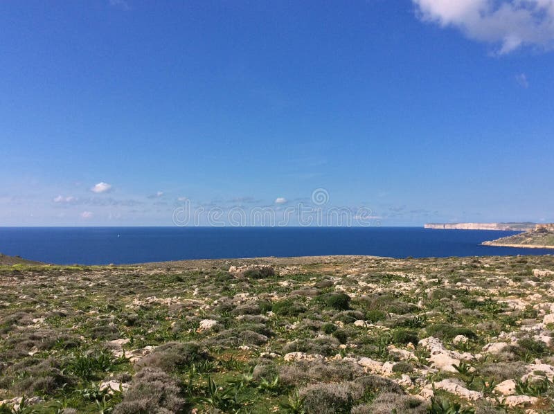 Malta View stock photo. Image of scenery, seashore, panoramalandscape ...
