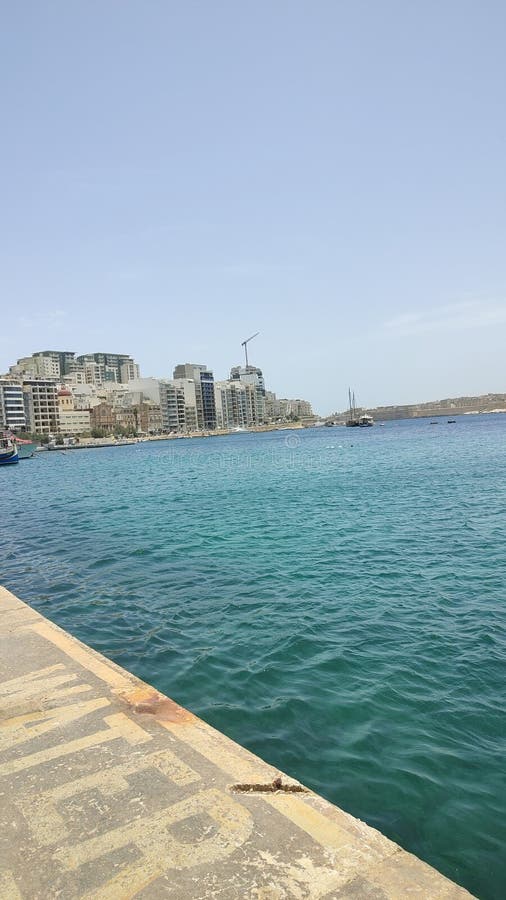 Malta - water - sun stock image. Image of blue, skyscraper - 252061899