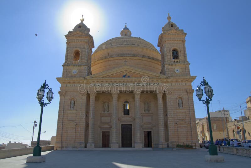Maltese church stock photo. Image of holidays, blue, backlit - 2920894