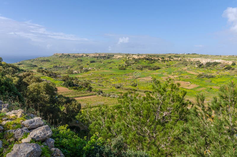 Maltese countryside stock photo. Image of blue, panorama - 37503286
