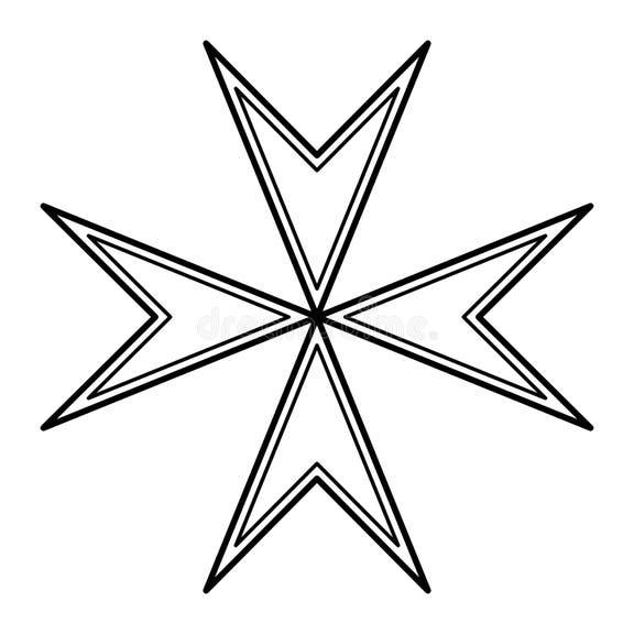 Maltese Cross, Eight-pointed Heraldic Cross Symbol Stock Vector ...