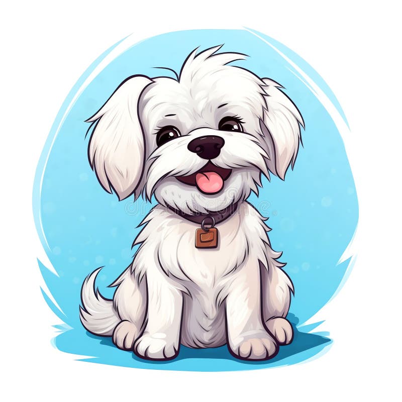 Maltese Clip Art Puppy Stock Illustrations – 59 Maltese Clip Art Puppy ...