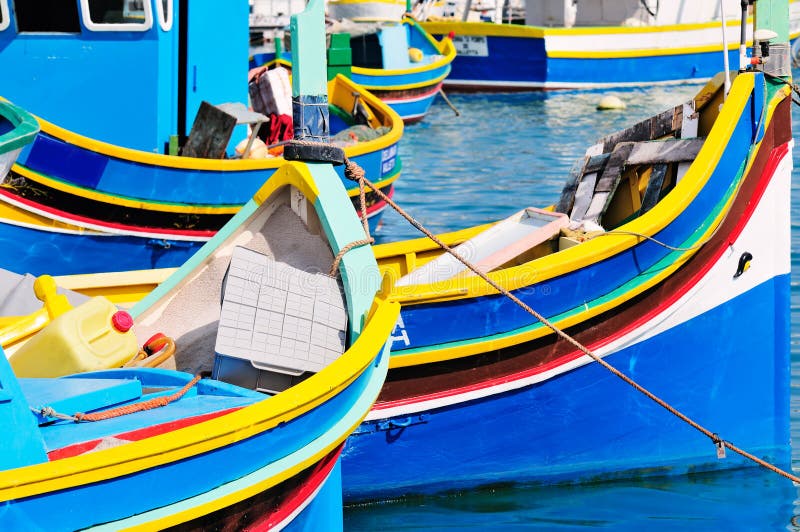Maltese fishing boats stock image. Image of macro, countries - 22409803