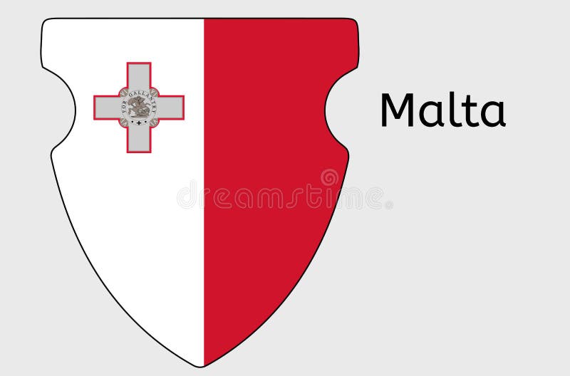 Maltese Flag Icon, Malta Country Flag Vector Illustration Stock Vector ...